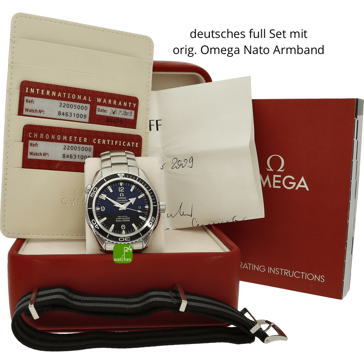 OMEGA Seamaster Planet Ocean Box Pap. 22005000 – watches24.com