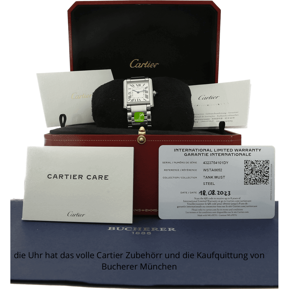 Cartier Tank full Set WSTA 0052 4323 – watches24.com